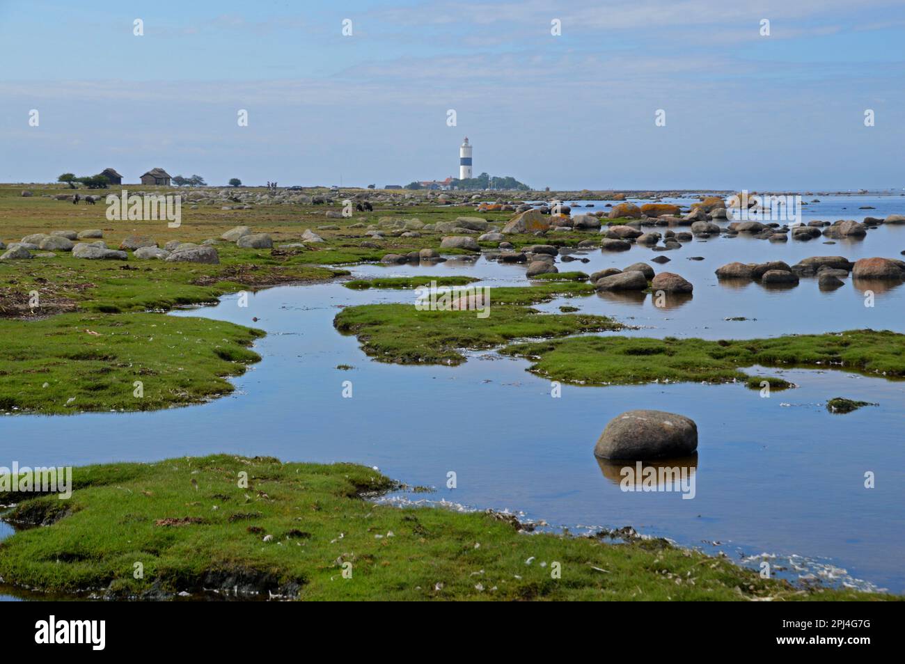 Sweden, Öland Island: built in 1844-5, the lighthouse "Lange Erik" is ...