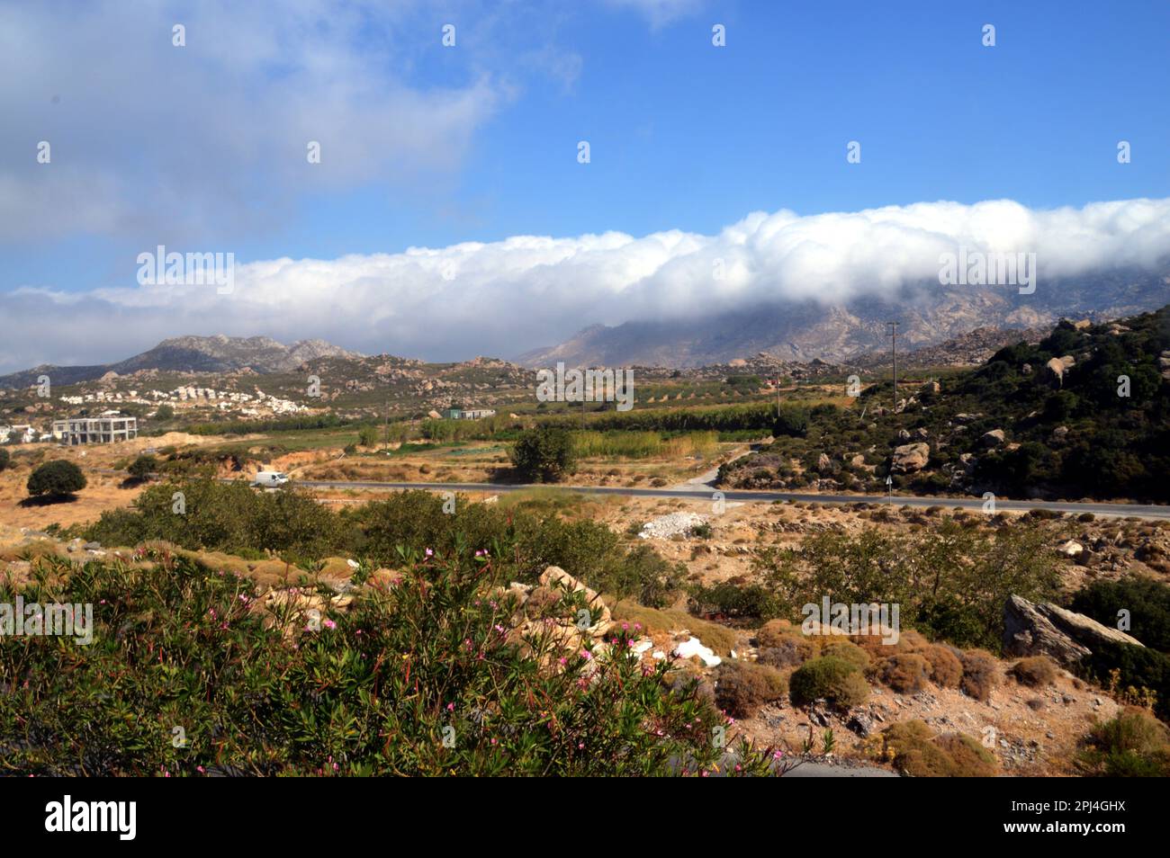 Greece, Island of Naxos: .roll cloud, formed by the "Meltemi" wind ...