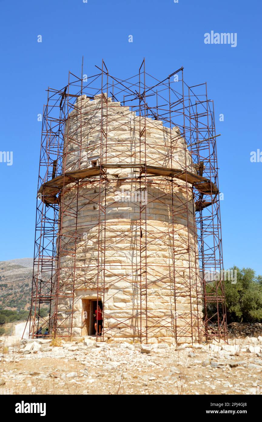 Greece, Island of Naxos: an ancient Hellenic watchtower, "Pirgos ...