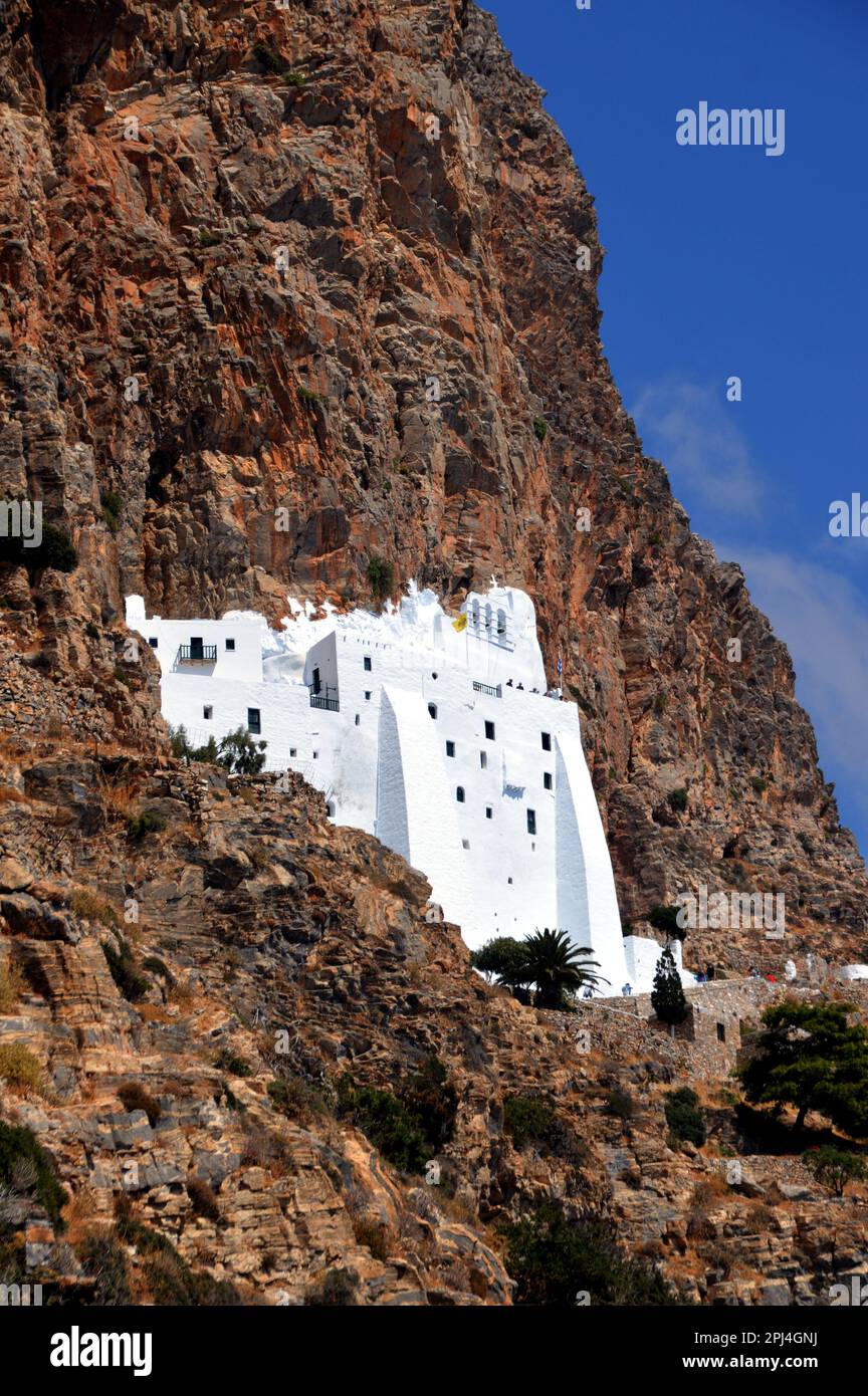 Greece, Island of Amorgos: the Holy Monasrety of Panagia Hozoviotissa ...