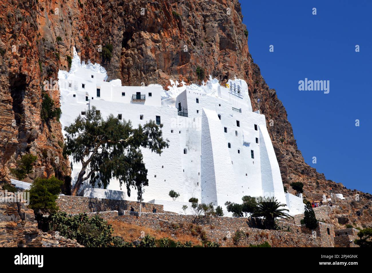 Greece, Island of Amorgos: the Holy Monasrety of Panagia Hozoviotissa ...
