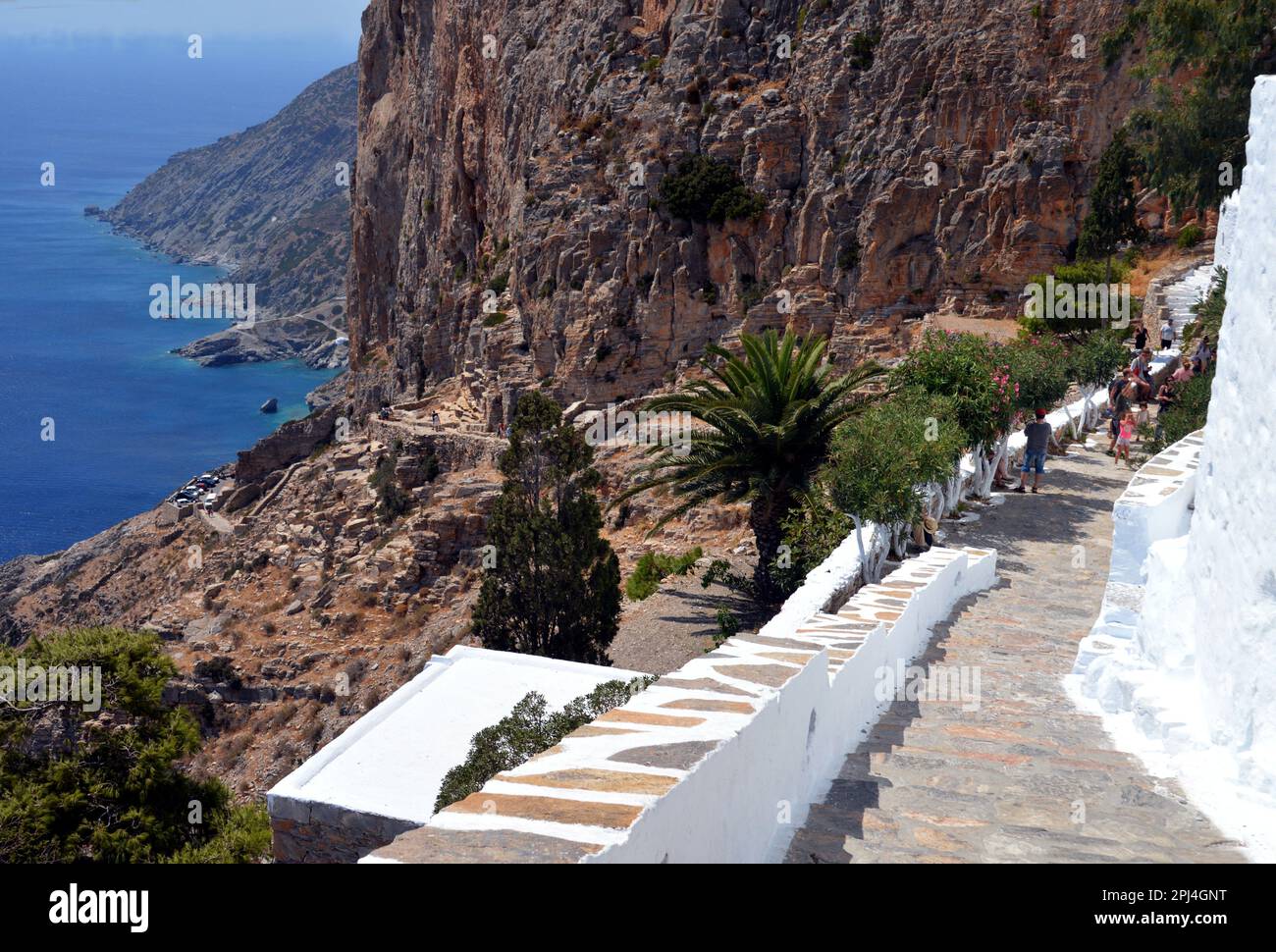 Greece, Island of Amorgos: the Holy Monasrety of Panagia Hozoviotissa ...