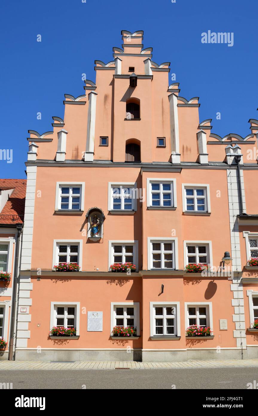 Germany, Bavaria, Rain am Lech: the Rathaus (Town Hall ), built 1759-62 ...