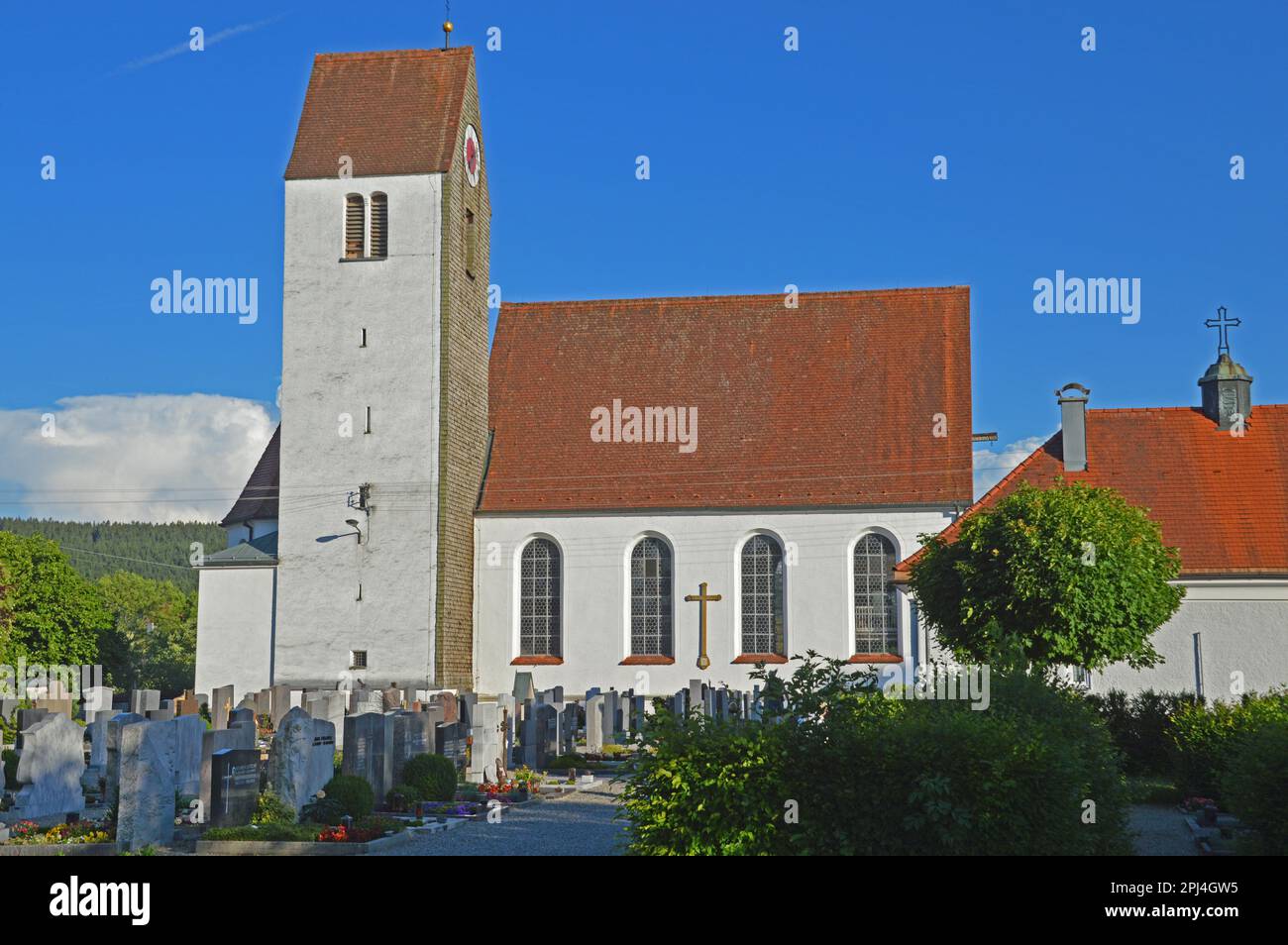 Germany, Bavaria, Hohenfurch: dating from the 13th century, the parish ...