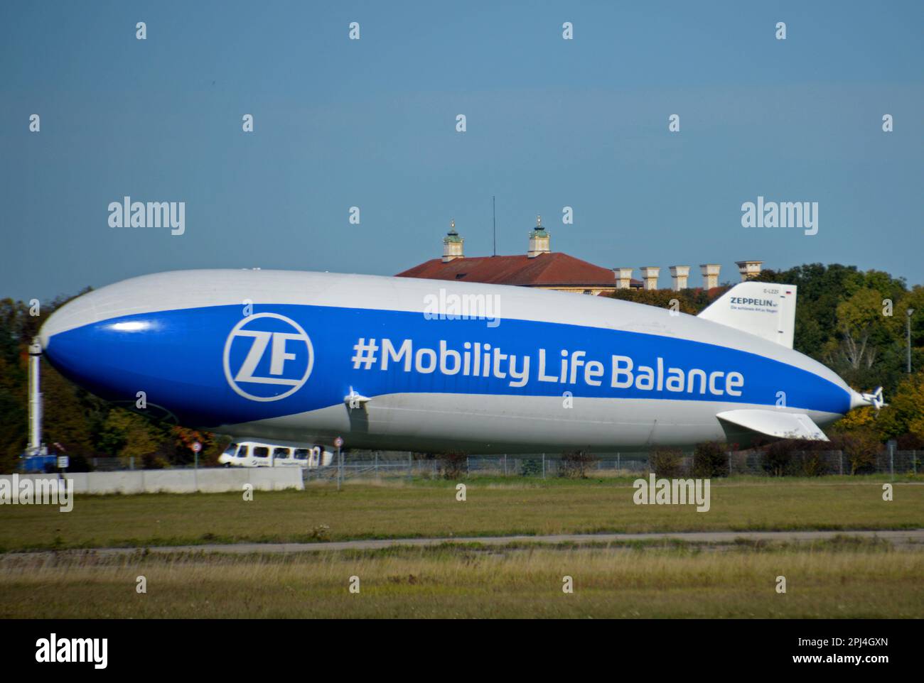 Germany, Bavaria, Schleissheim: D-LZZF Zeppelin LZ N07-100 Airship (c/n ...