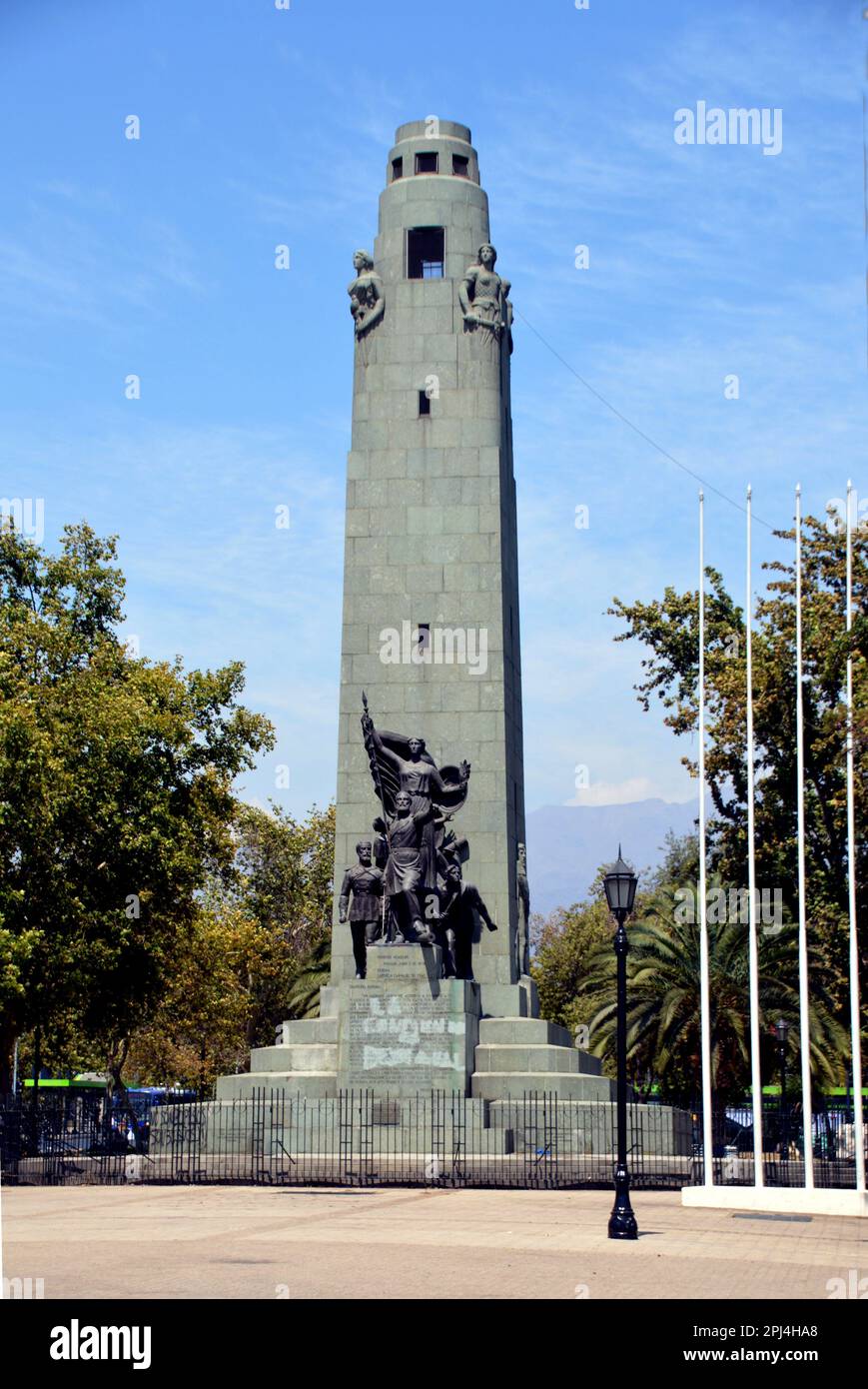 Chile. Santiago: monument to the heroes of Iquique,1879, in the Battle ...
