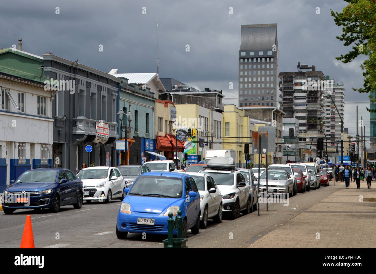 Chile. Temuco: street scene in the city centre Stock Photo - Alamy