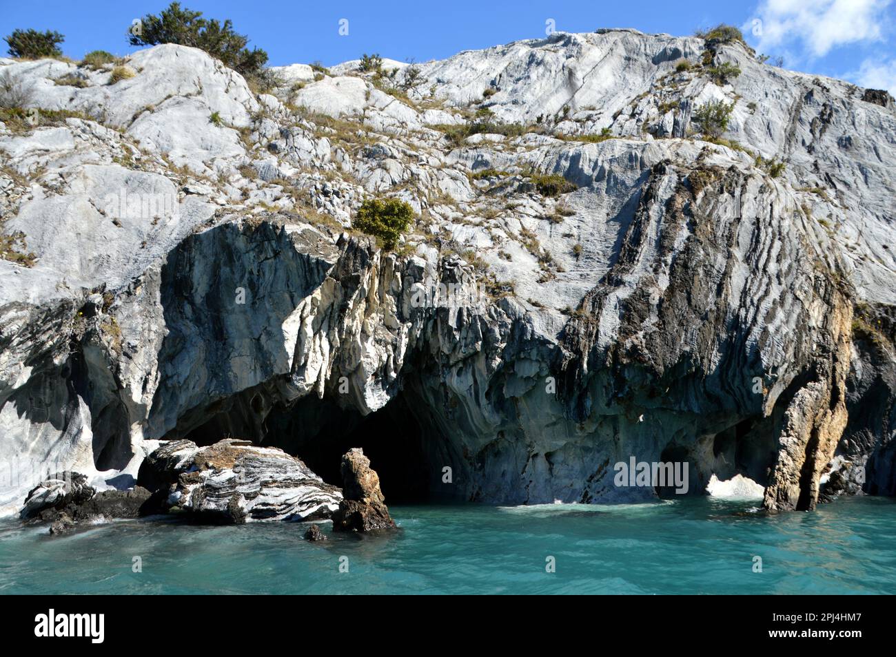 Chile, Puerto Rio Tranquilo: Capilla (Chapel) de Marmol, a series of ...