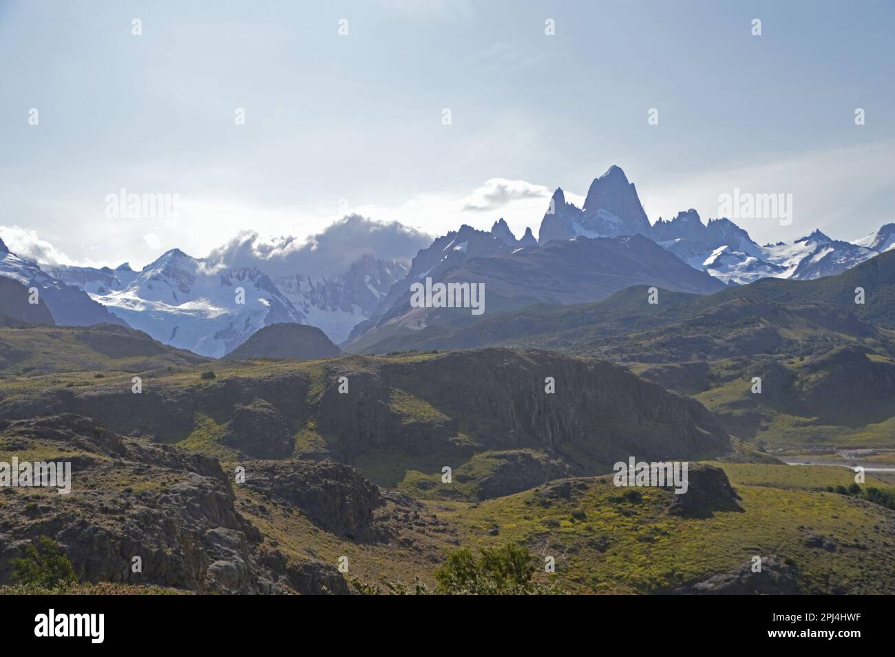 Argentina, El Chalten: view of the Cerro Fitz Roy massif from the ...