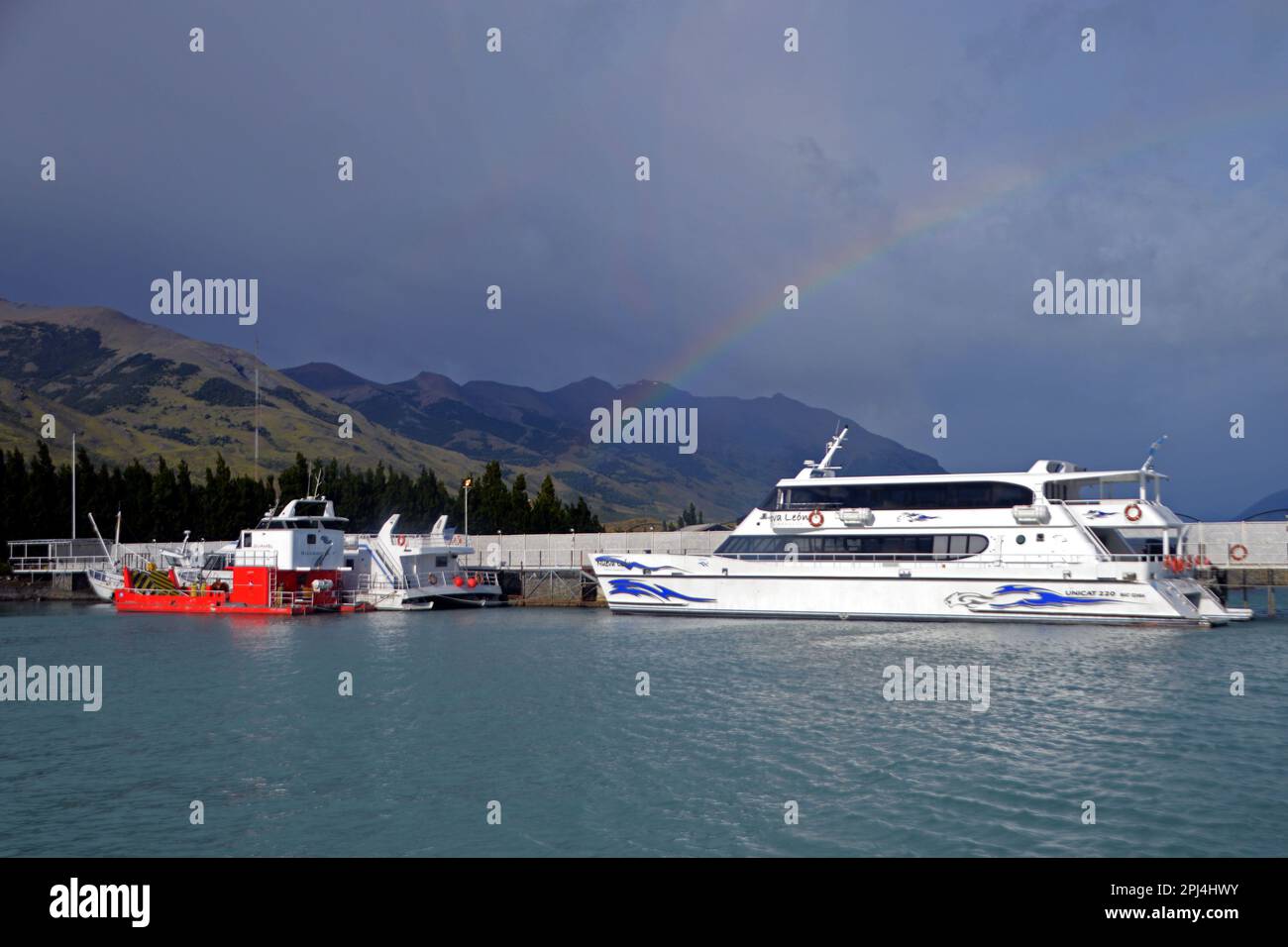 Argentina, Puerto Punta Bandera: departure point for cruise catamarans ...