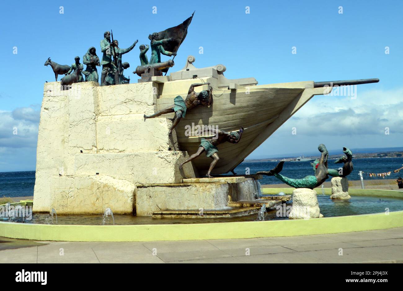 Chile, Punta Arenas: monument erected in 2004 to comemmorate the ...