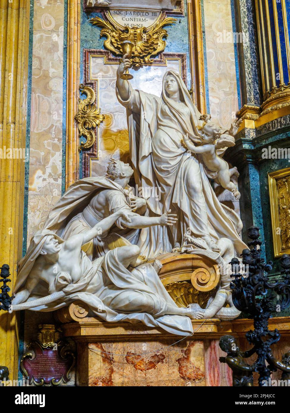 Faith Conquering Idolatry by Jean-Baptiste Théodon (1646–1713) in the ...