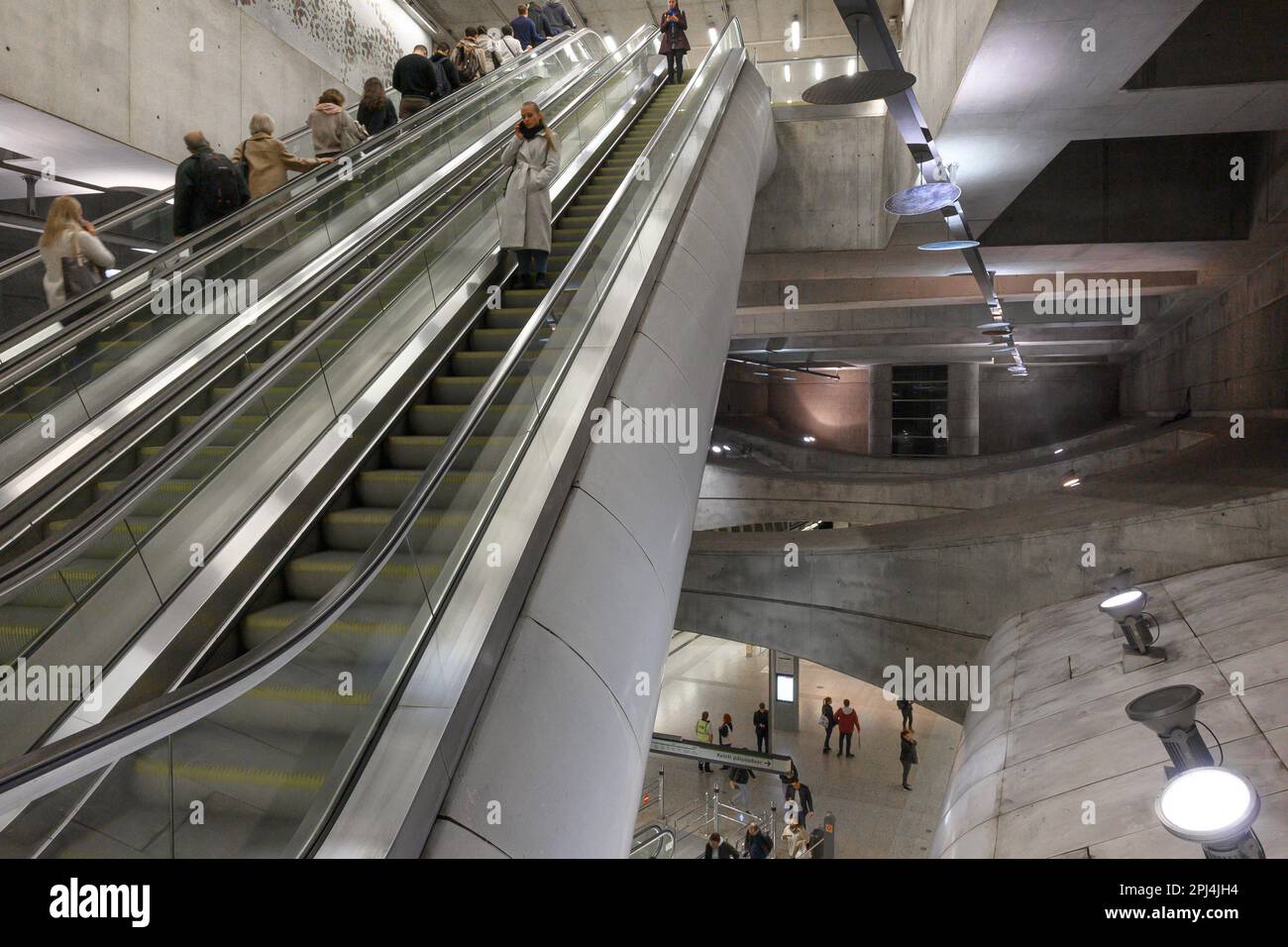 Metro Line 4 Budapest Stock Photo - Alamy