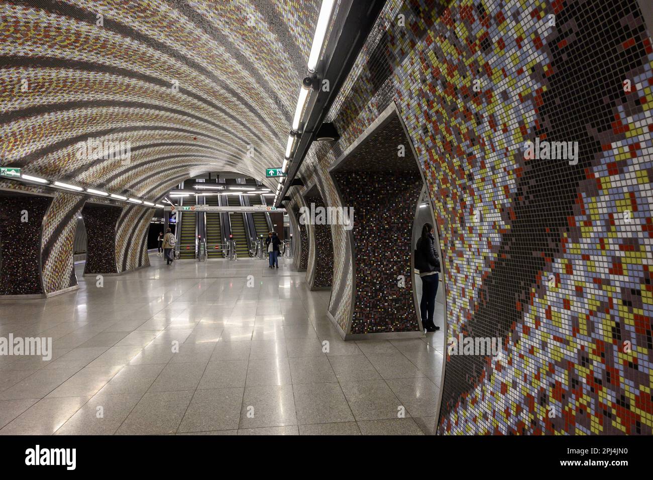 Metro Line 4 Budapest Stock Photo - Alamy