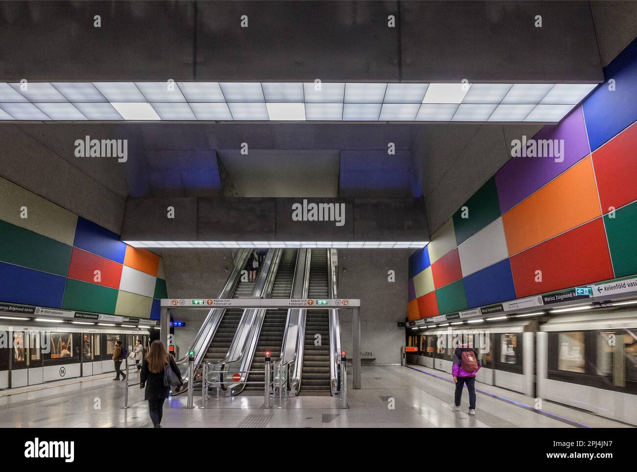 Budapest metro escalators hi-res stock photography and images - Alamy
