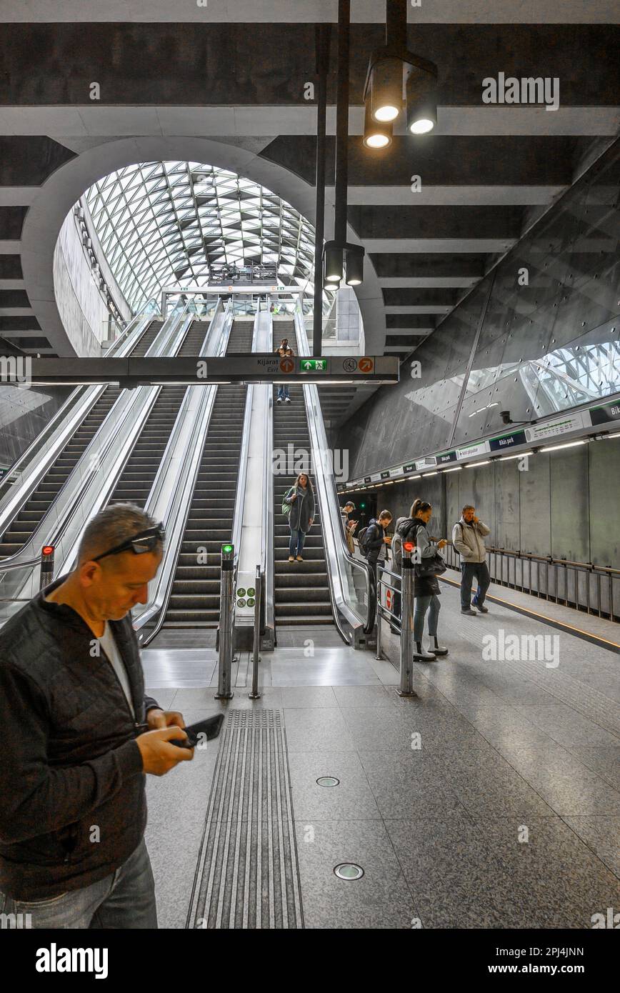 Metro Line 4 Budapest Stock Photo - Alamy