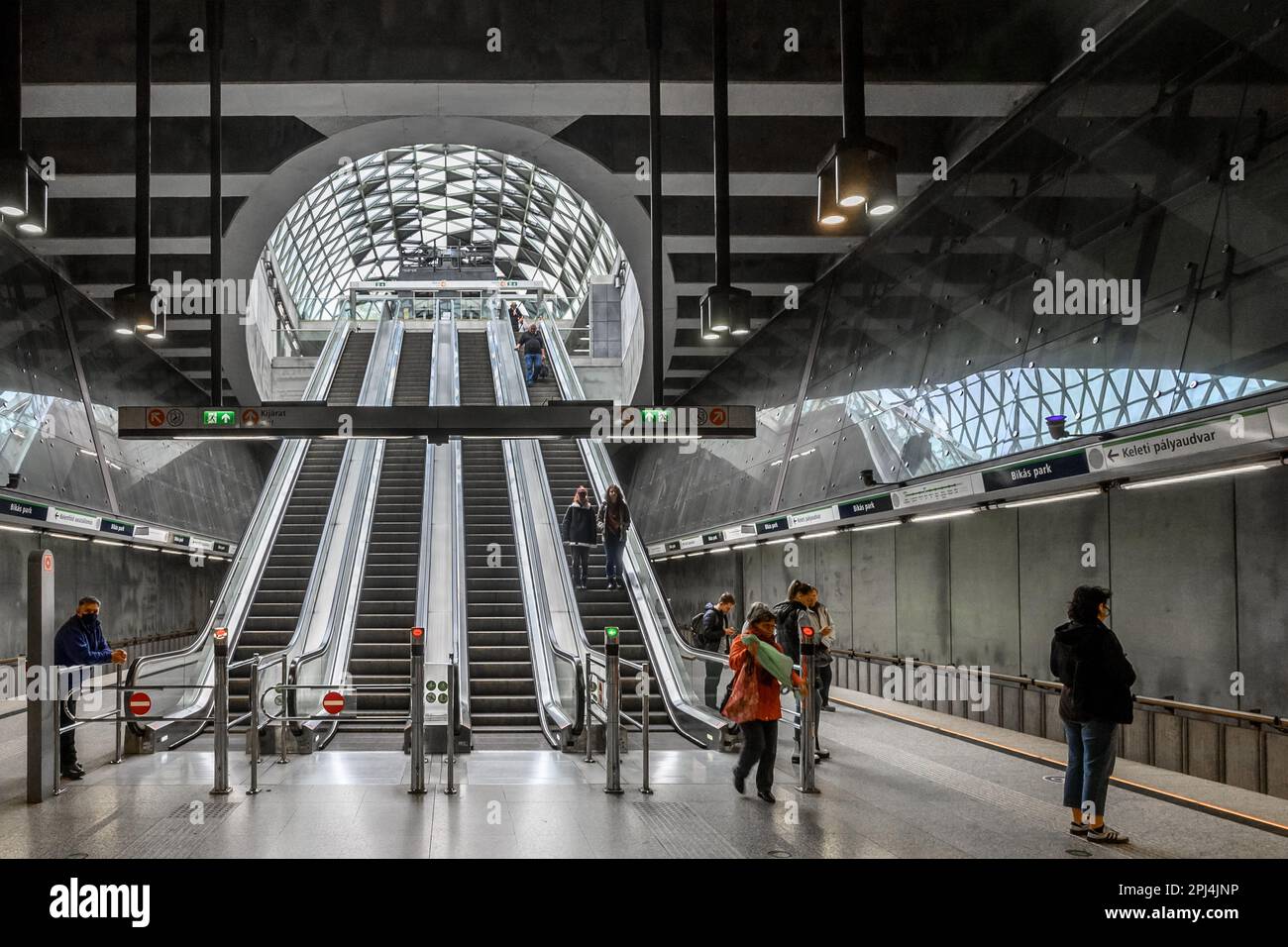 Metro Line 4 Budapest Stock Photo - Alamy