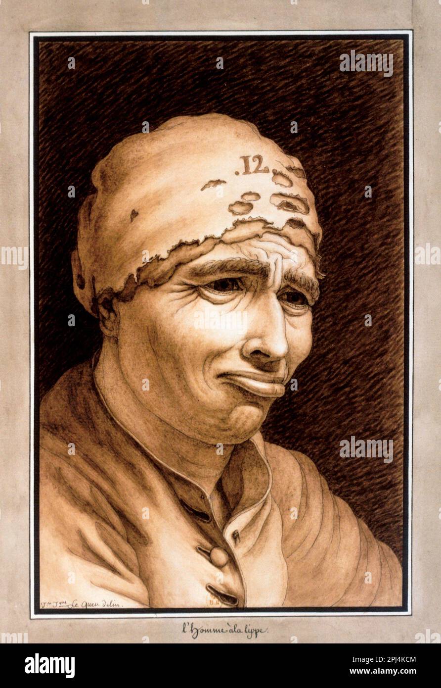 Jean-Jacques Lequeu - The man with the lip Stock Photo - Alamy