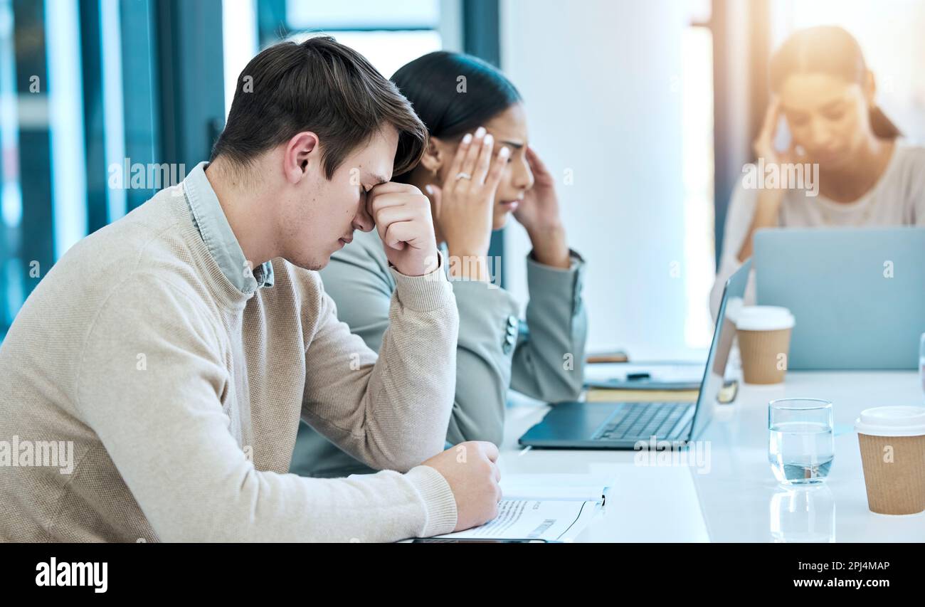 Sad employees office group hi-res stock photography and images - Alamy