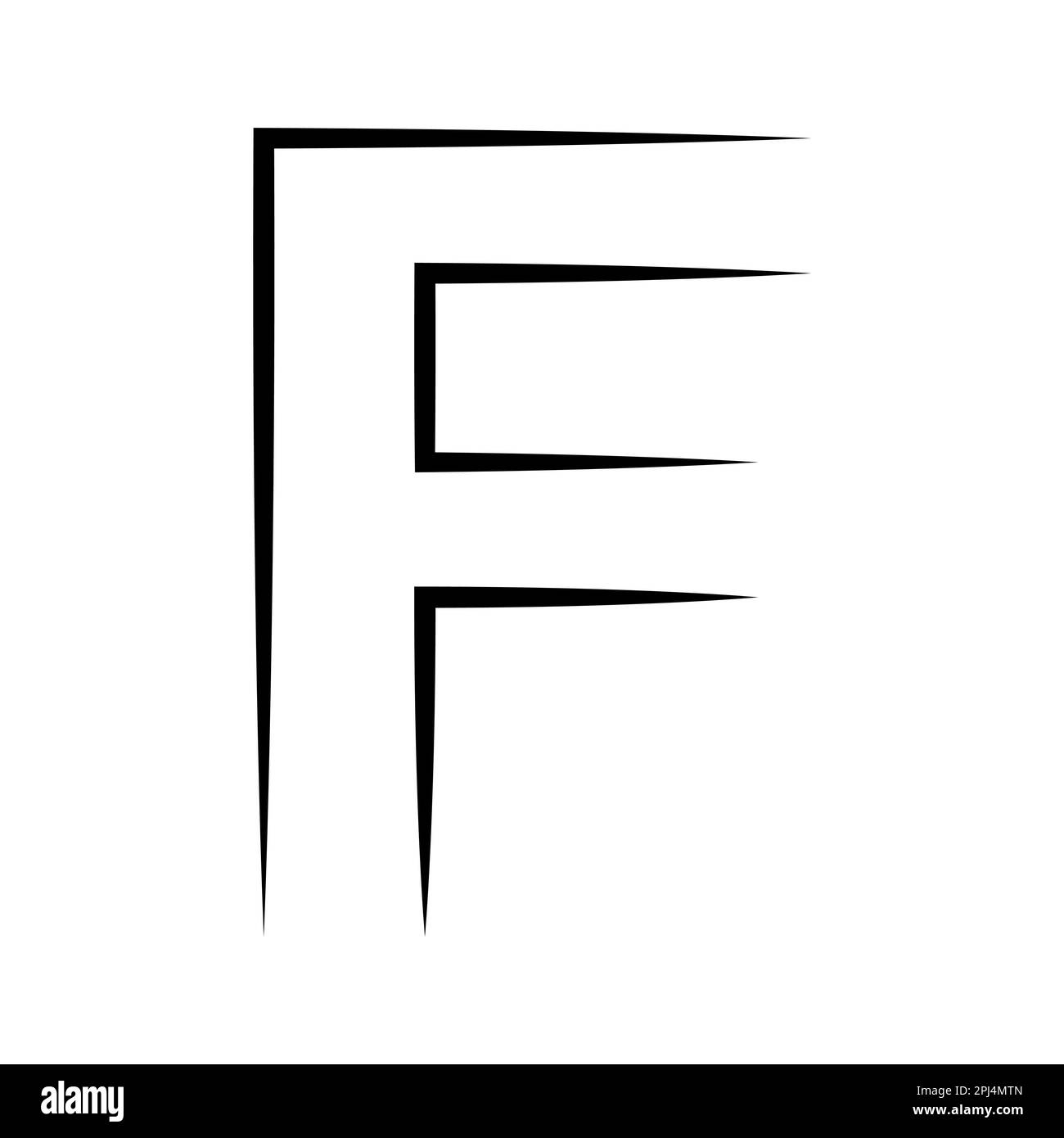 Logo letter f icon axis alphabet logotype f emblem Stock Vector Image ...