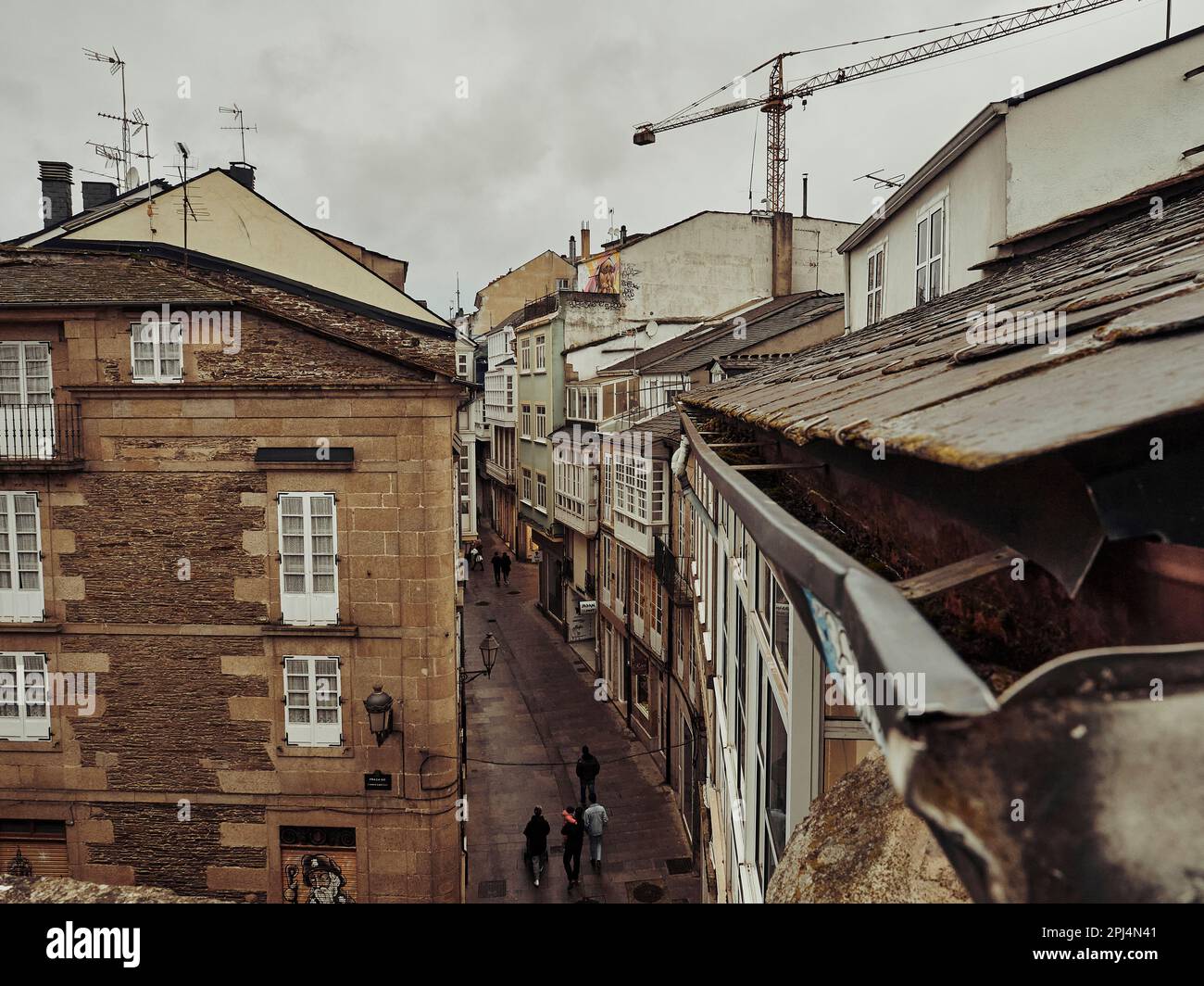 roman town wall in Lugo Stock Photo - Alamy