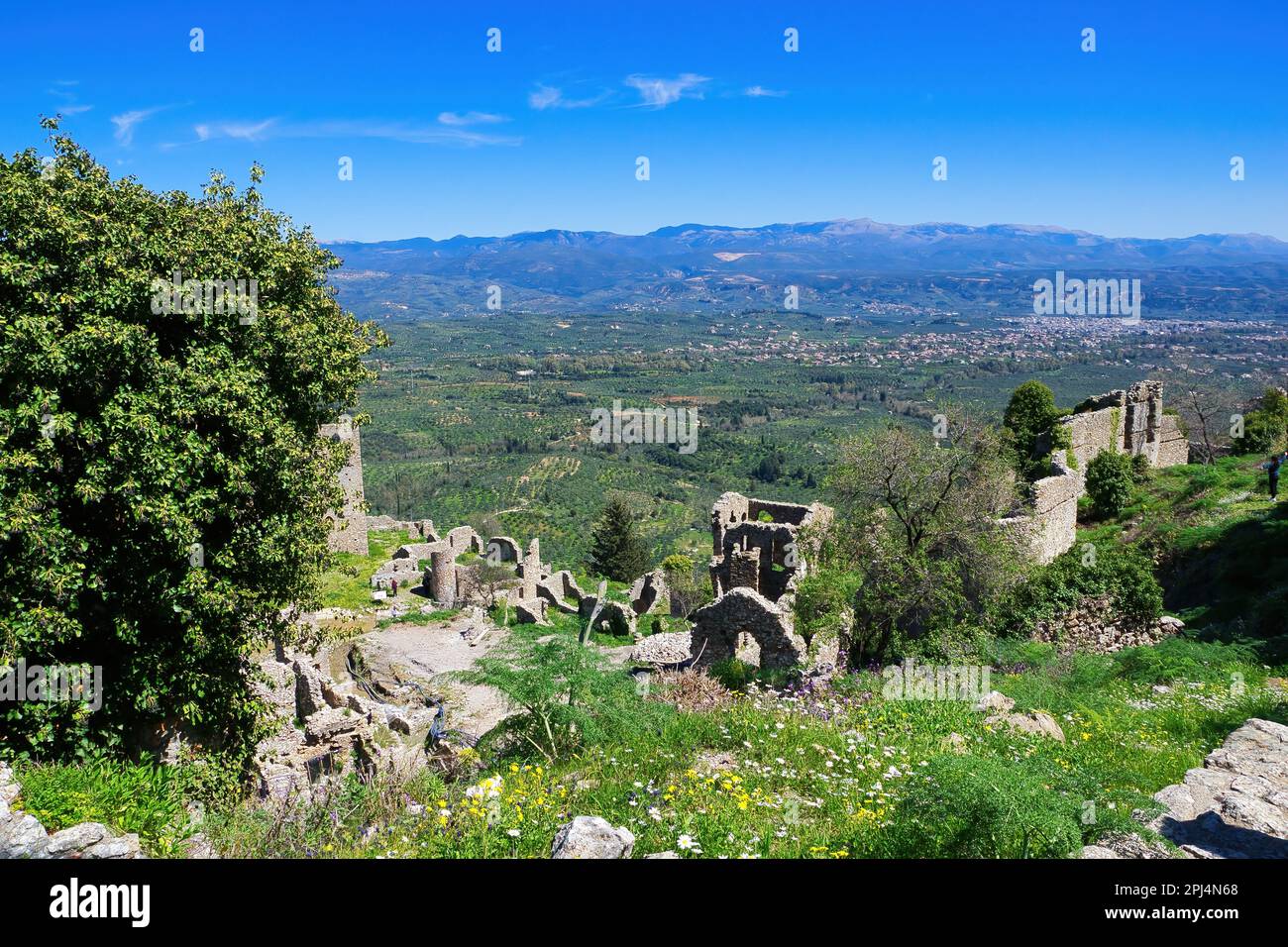 Castle of Mystras , Greece. Mystras was a Byzantine state in the ...
