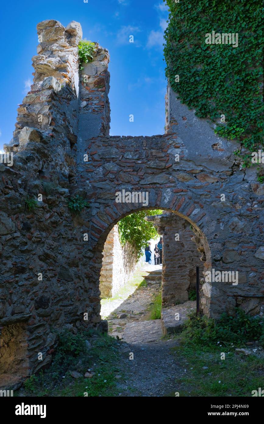 Castle of Mystras , Greece. Mystras was a Byzantine state in the ...
