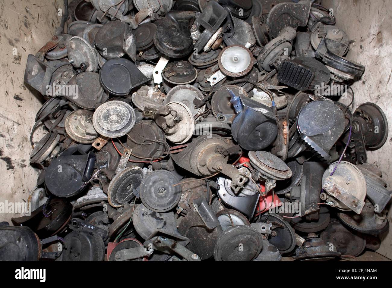 Car recycling - Brake discs on a scrapyard to recycle - Netherlands ...