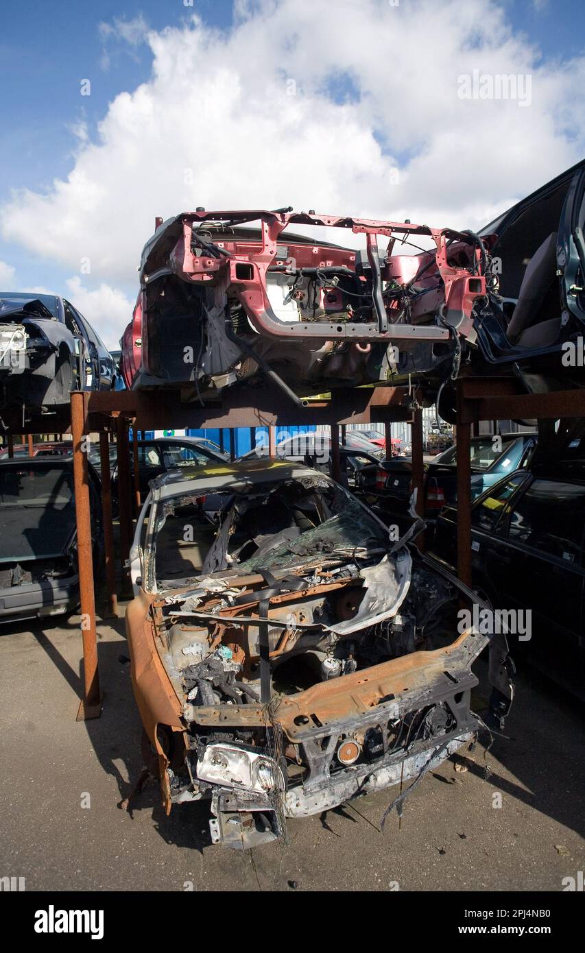 Cars on a scrapyard to recycle - Netherlands. vvbvanbree fotografie ...