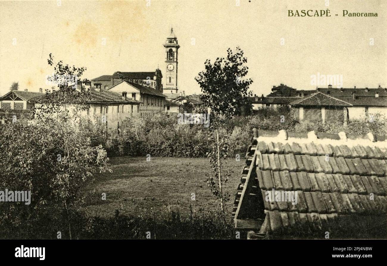 Bascapè - Panorama (anni 30 Stock Photo - Alamy