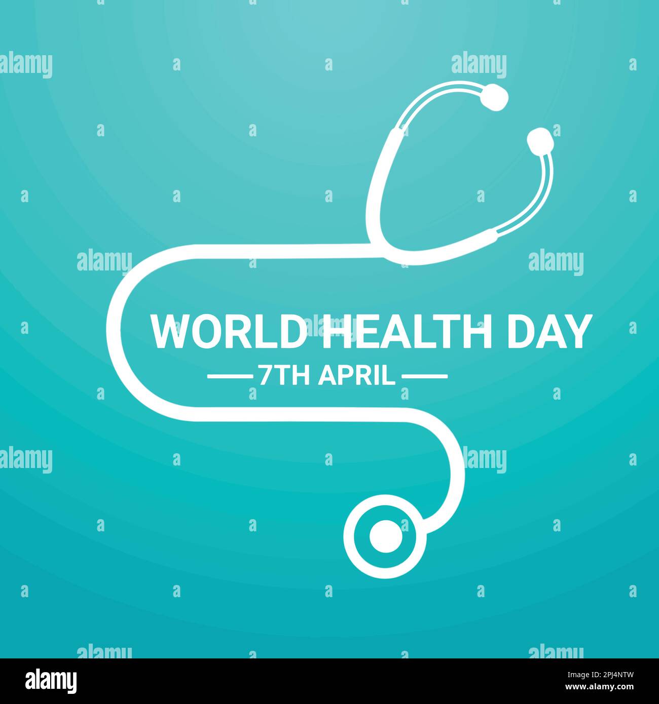 World Health Day vector illustration design template with stethoscope ...