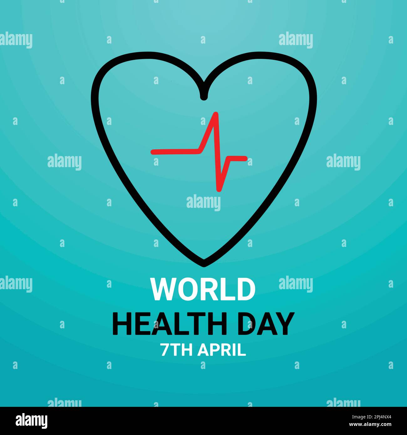World Health Day Vector illustration design template with stethoscope ...
