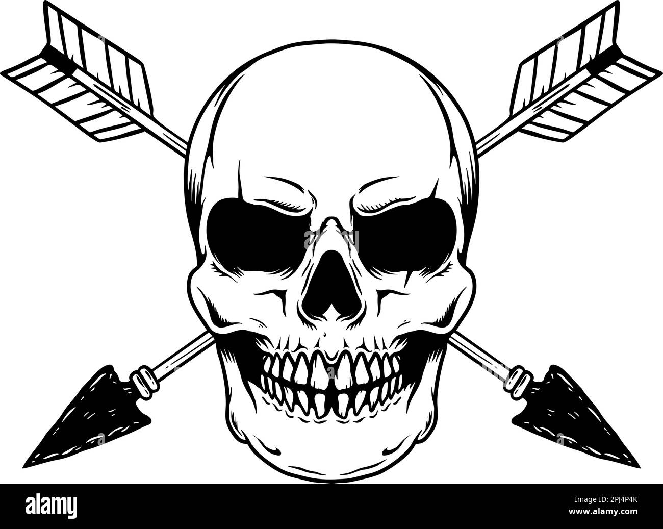 Death with arrow skeleton Black and White Stock Photos & Images - Alamy