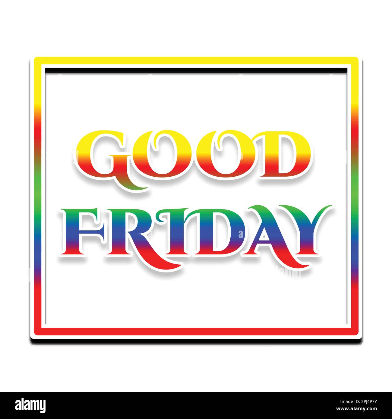 Good Friday. Colored text on a white background. Vector illustration ...