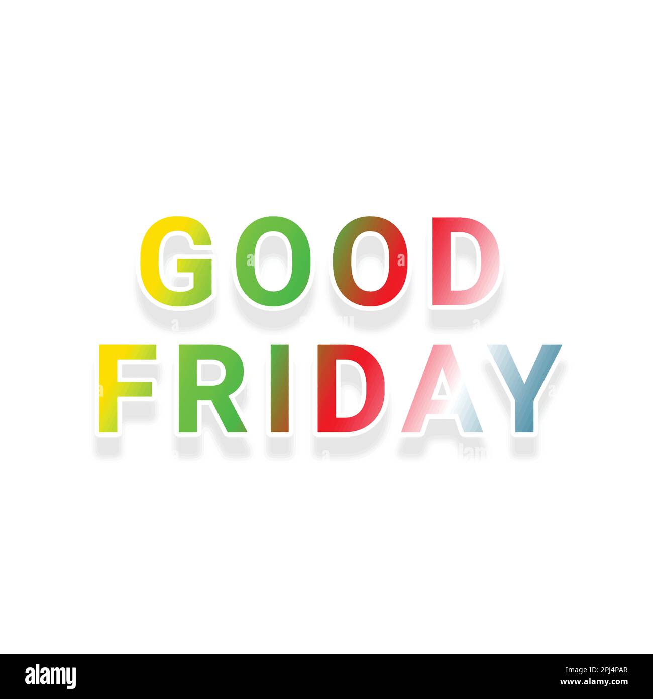 good friday colorful lettering on the white background. Vector ...