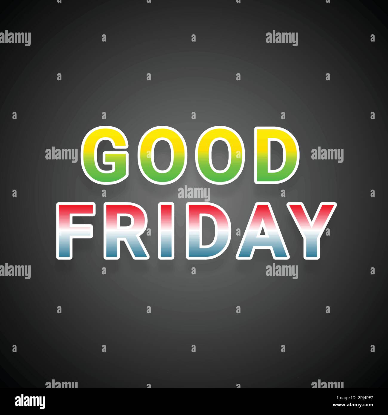 Good Friday. 3D typographic design. Typographic background. Vector ...