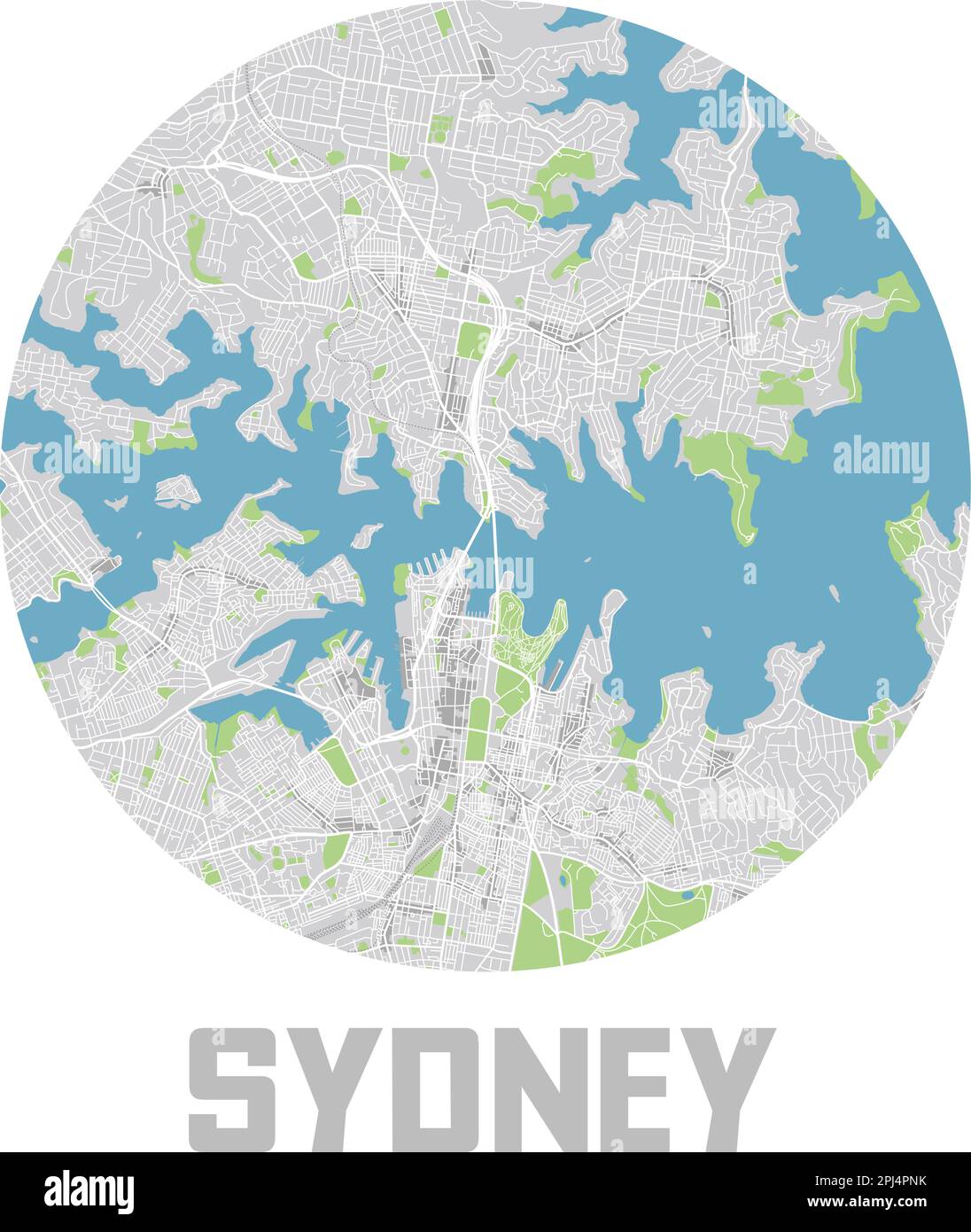 Minimalistic Sydney city map icon Stock Vector Image & Art - Alamy