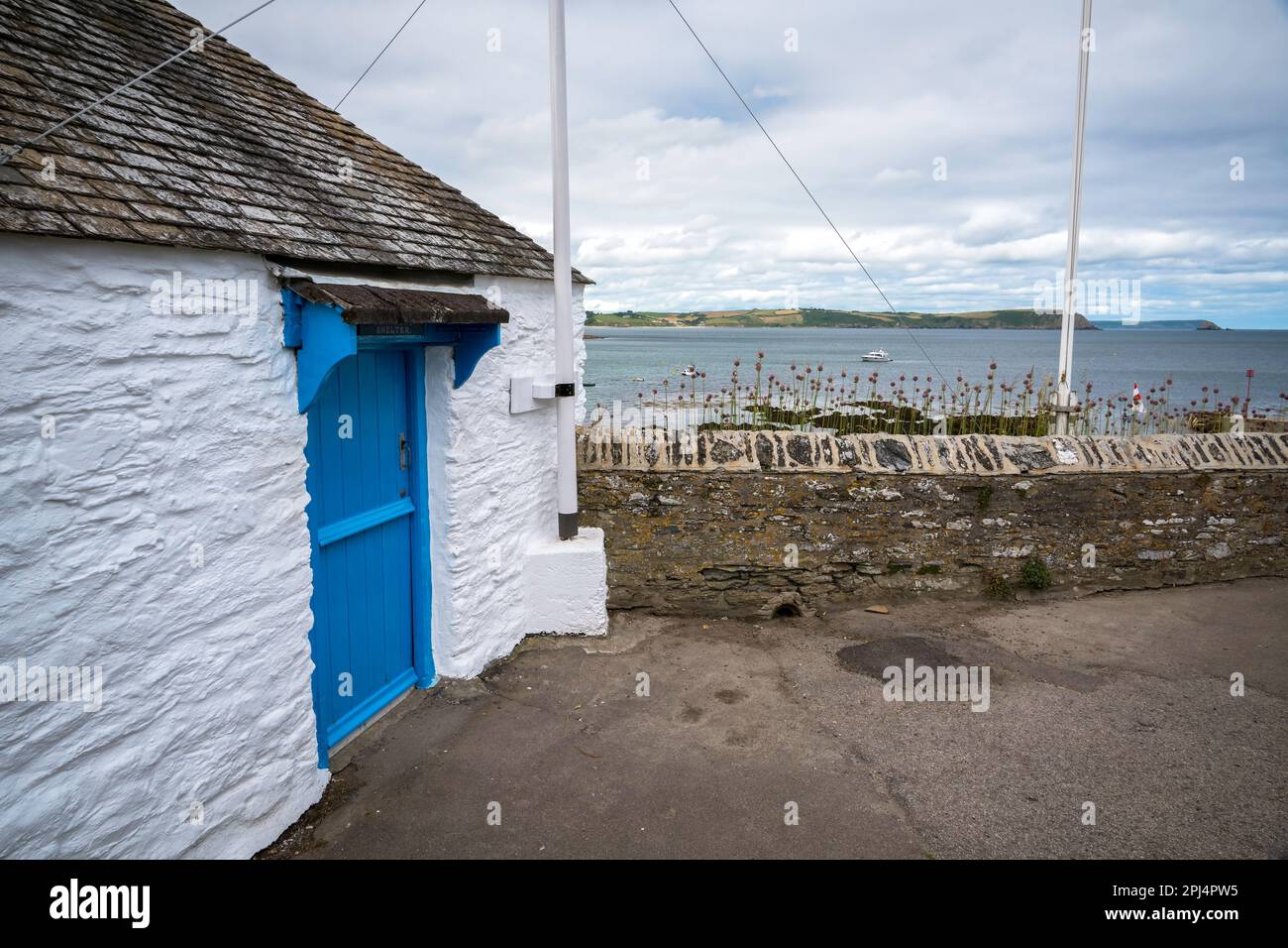 Fisherman's Shelter, Portscatho, Cornwall UK Stock Photo - Alamy