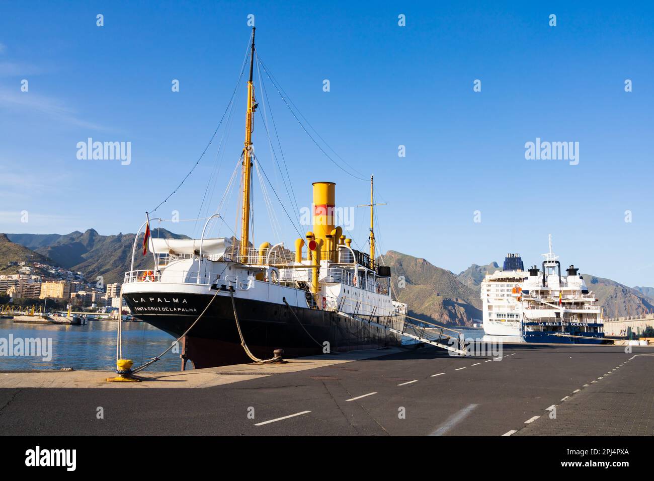 The classic steam mail ship, La Palma, undergoing restoration at the ...