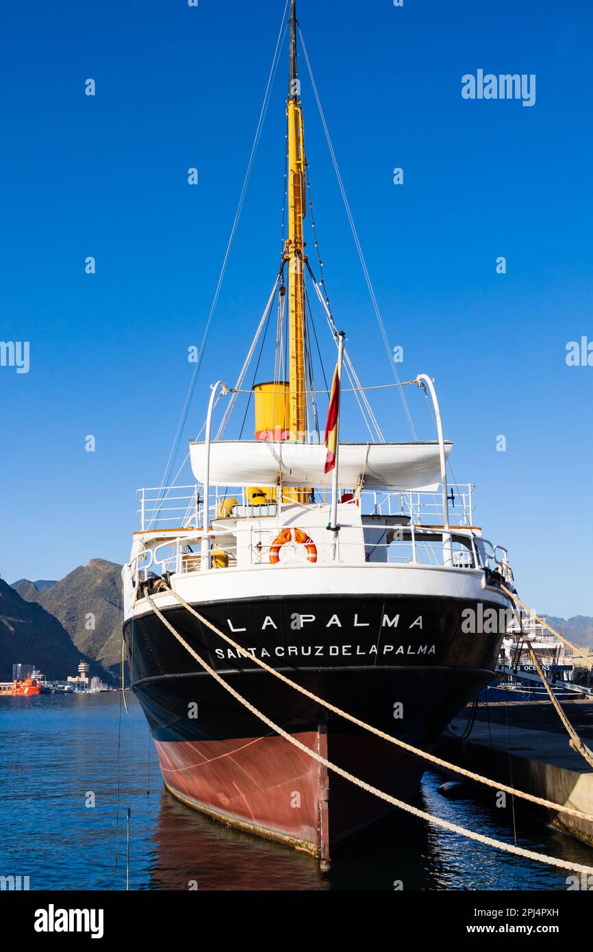 The classic steam mail ship, La Palma, undergoing restoration at the ...