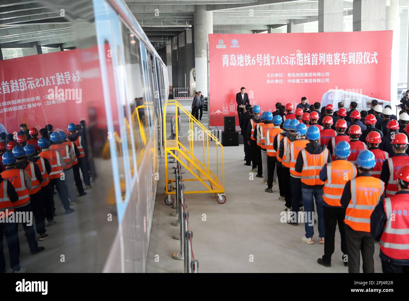 QINGDAO, CHINA - MARCH 31, 2023 - The first electric bus is seen on the ...