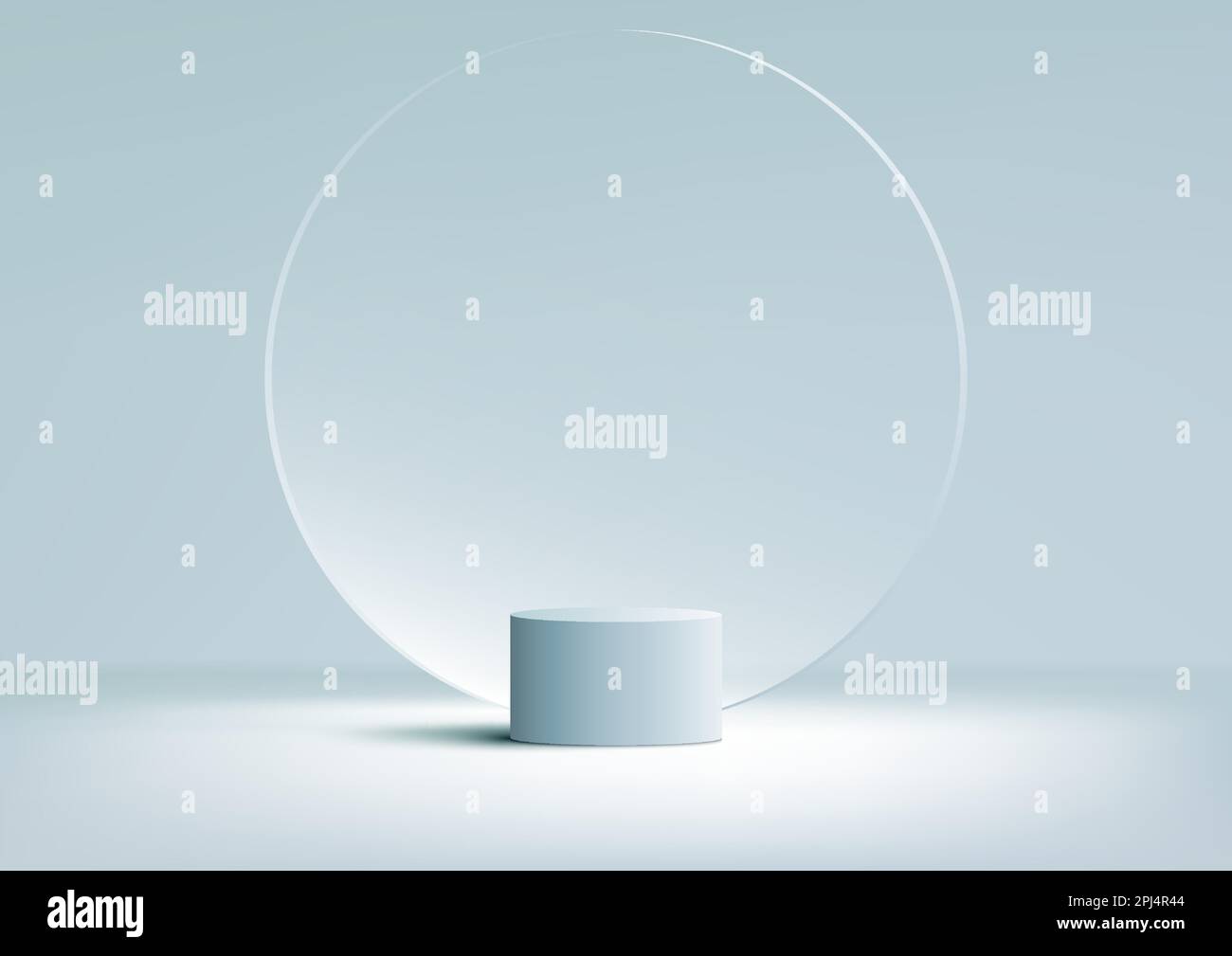 3D realistic products display blue podium pedestal stand with ...