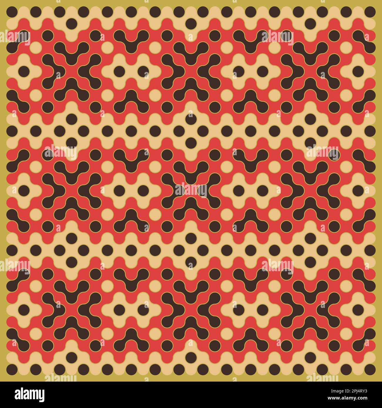 Random color rounded truchet tiling background illustration Stock ...