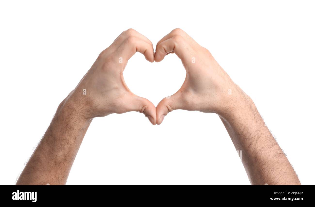 Human hands showing heart shape Cut Out Stock Images & Pictures - Alamy
