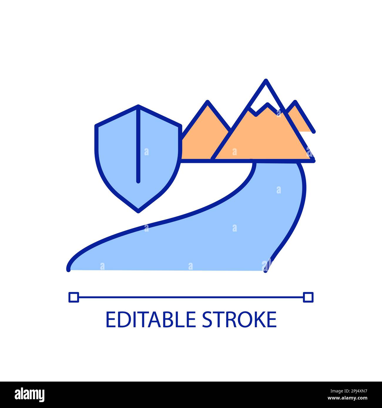 Mountain area security RGB color icon Stock Vector Image & Art - Alamy