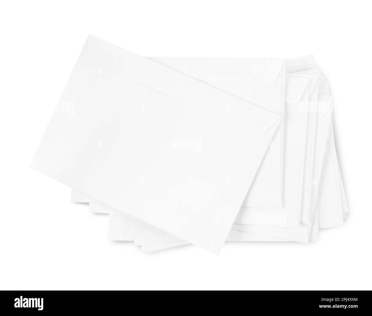 Stack letters isolated envelopes Black and White Stock Photos & Images ...