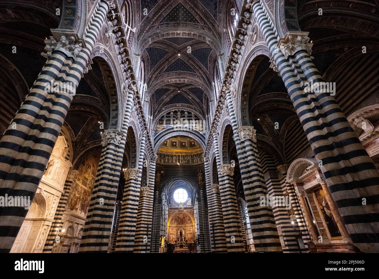 Interior of Siena Cathedral, Italy Stock Photo - Alamy