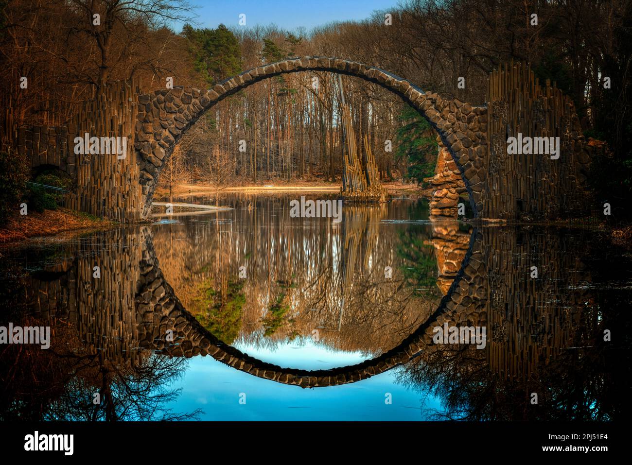 Rakotz Bridge, Gablenz, Upper Lusatia, Saxony, Germany Stock Photo - Alamy