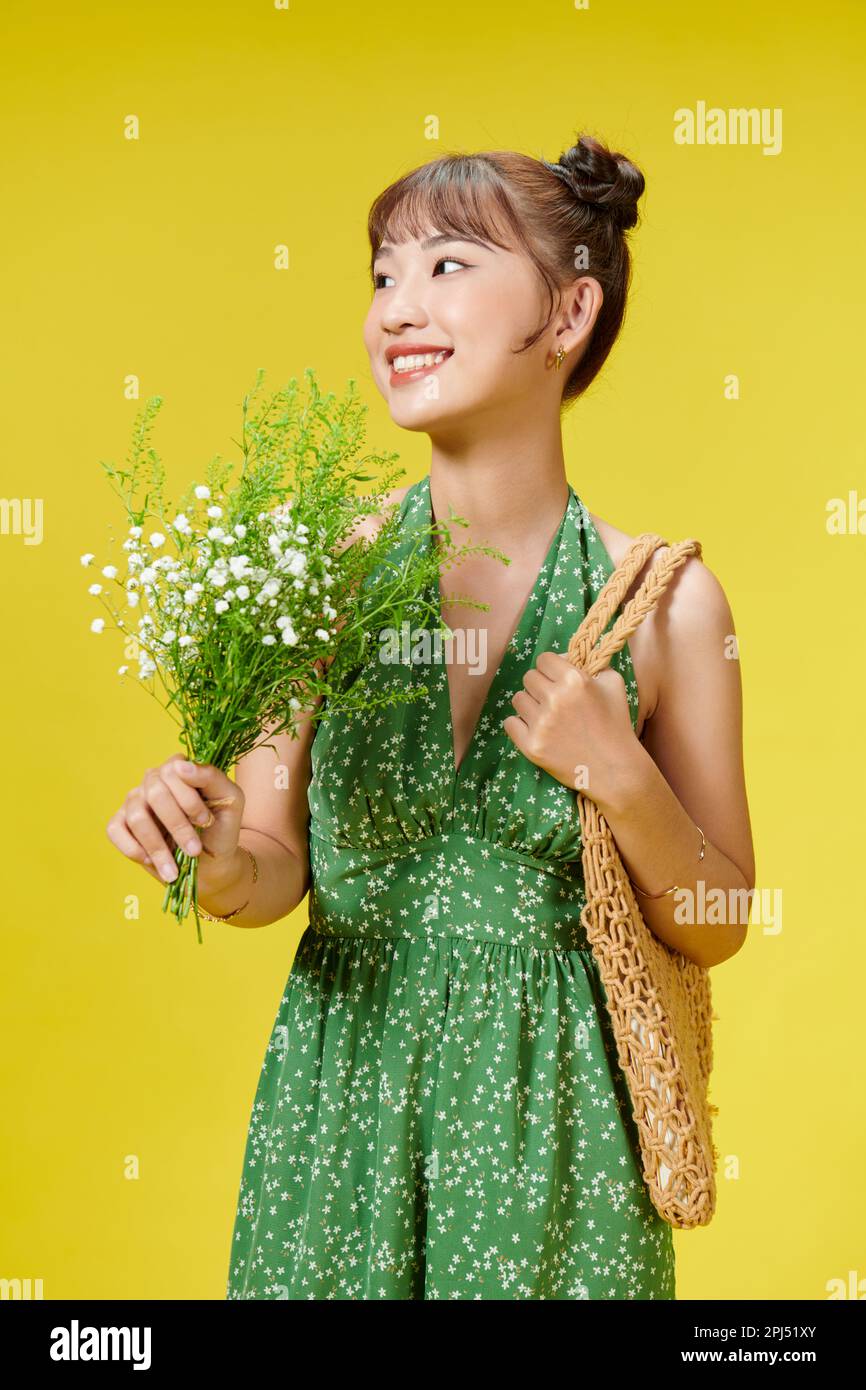Positive young asian lady hi-res stock photography and images - Alamy