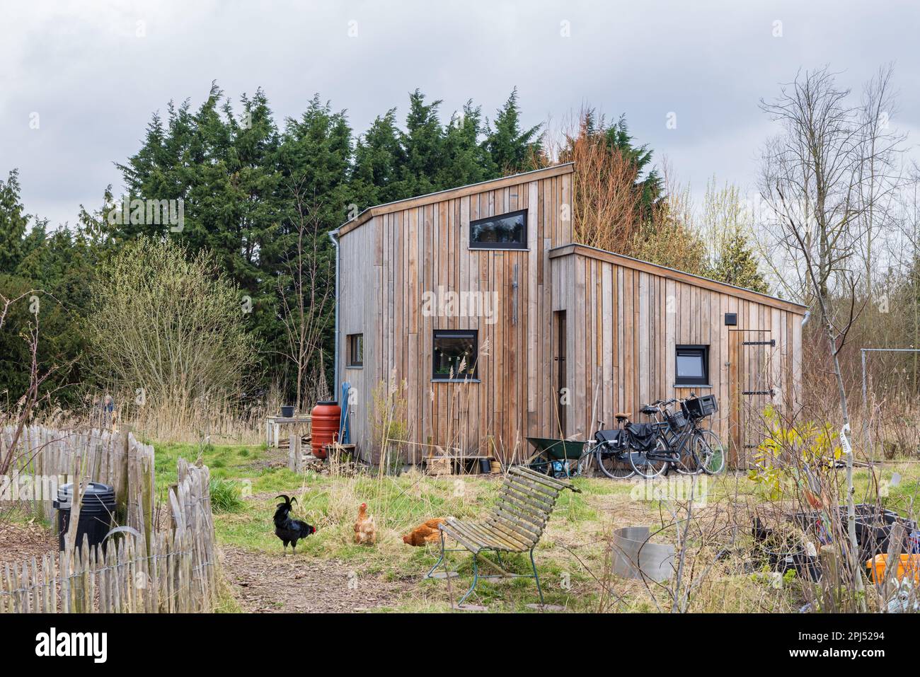 Groningen, The Netherlands - March 20, 2023: Tiny houses Westpark in ...